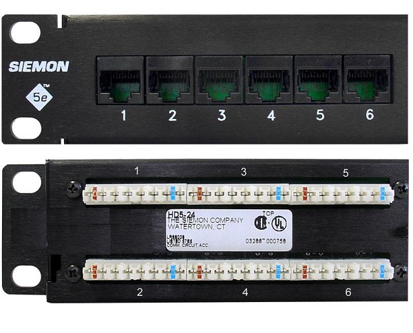 Коммутационная патч-панель Siemon HD6-24 19" 24 портов 6 категория ...