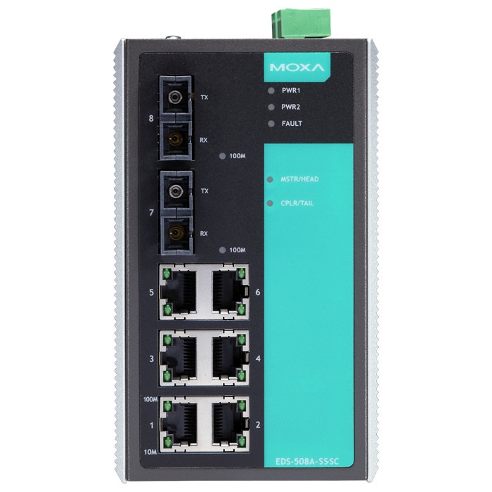 Купить коммутатор MOXA EDS-508A-SS-SC в Москве. Фото, цена, характеристики